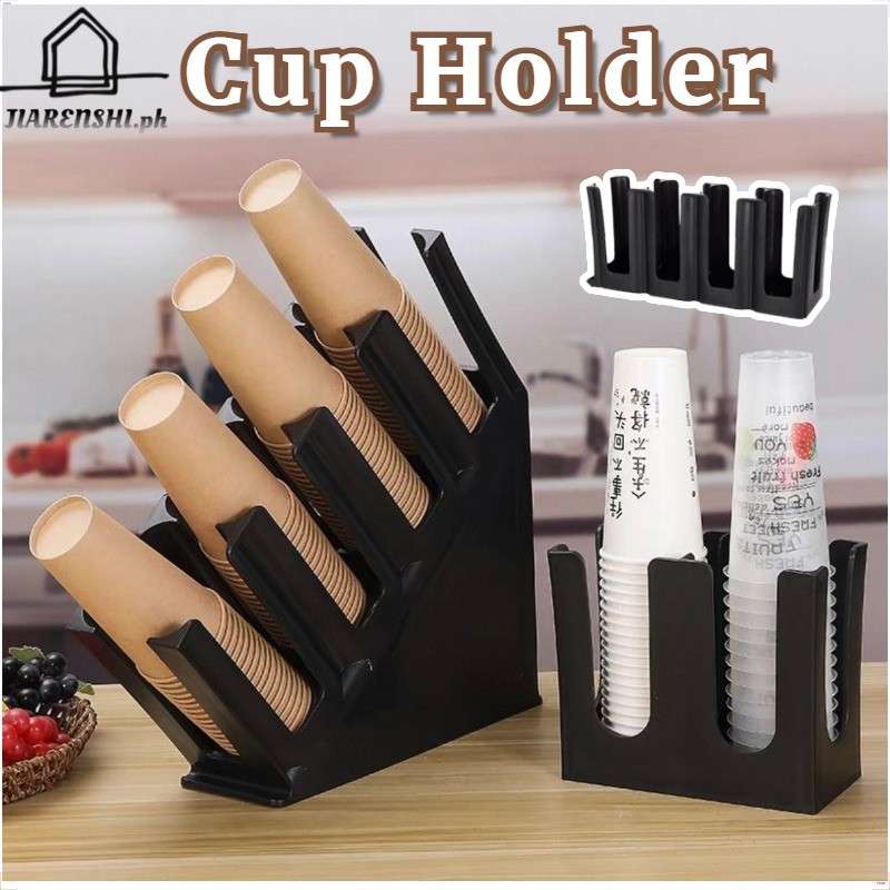 【COD】Four Grid Cup Holder Bubble Tea Coffee Shops Foldable Disposable ...