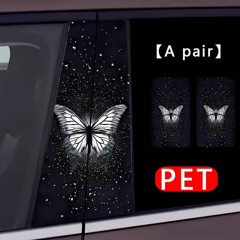 【Ready Stock】 Car Sticker Center Column Screen Protector Butterfly ...