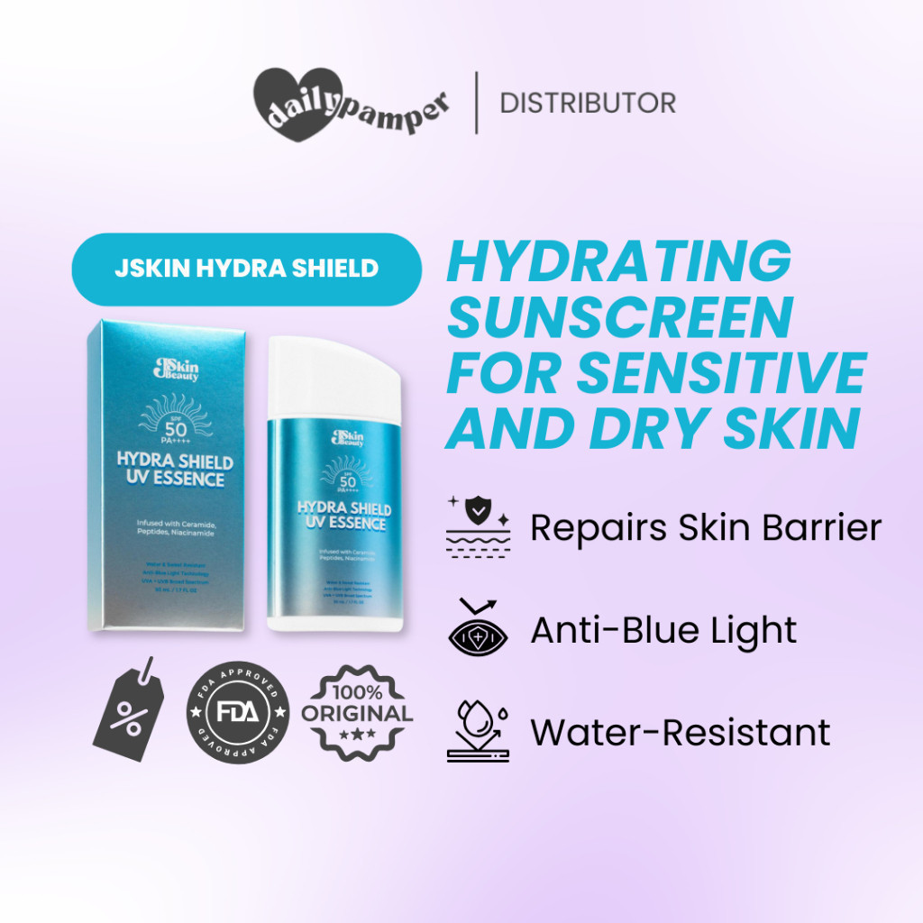 JSkin Hydra Shield Sunscreen SPF 50 PA++++ For Sensitive & Dry Skin ...