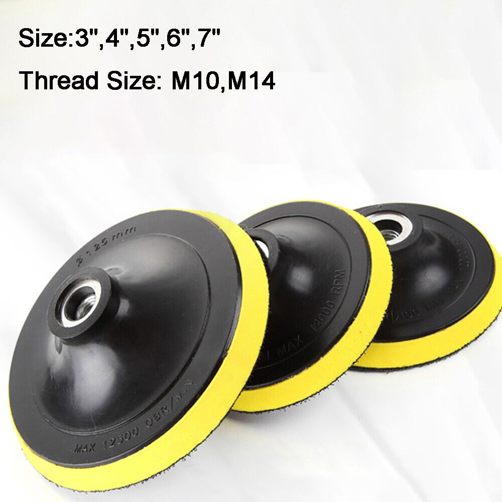 80 - 150mm Hook & Loop Backing Pad For Sanding Discs Angle Grinder Drill Adaptor Self-adhesive ...