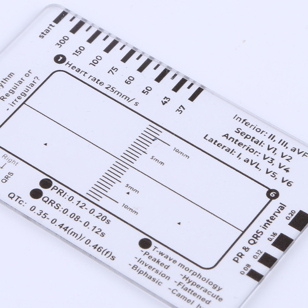 ECG 7 Step Ruler 7 Step Scale Pocket ECG EKG Reference Guide for ECG Observation | Shopee ...