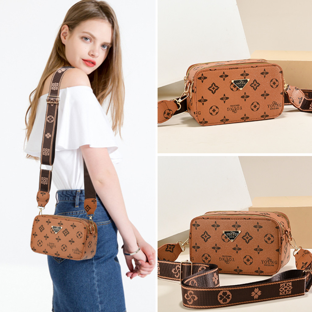 YoYo Leather Front Pocket WideStrap Sling Bag COD sling bag for woman shoulder bag wallet#S301 ...