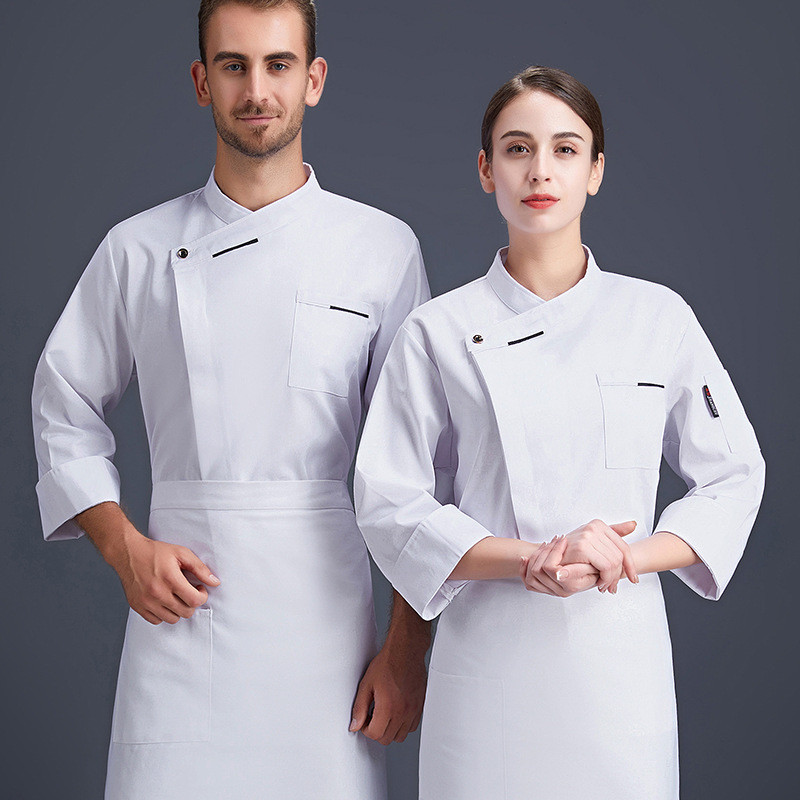 French Chef Uniform Long Sleeve Hotel Restaurant Breathable Sweat ...