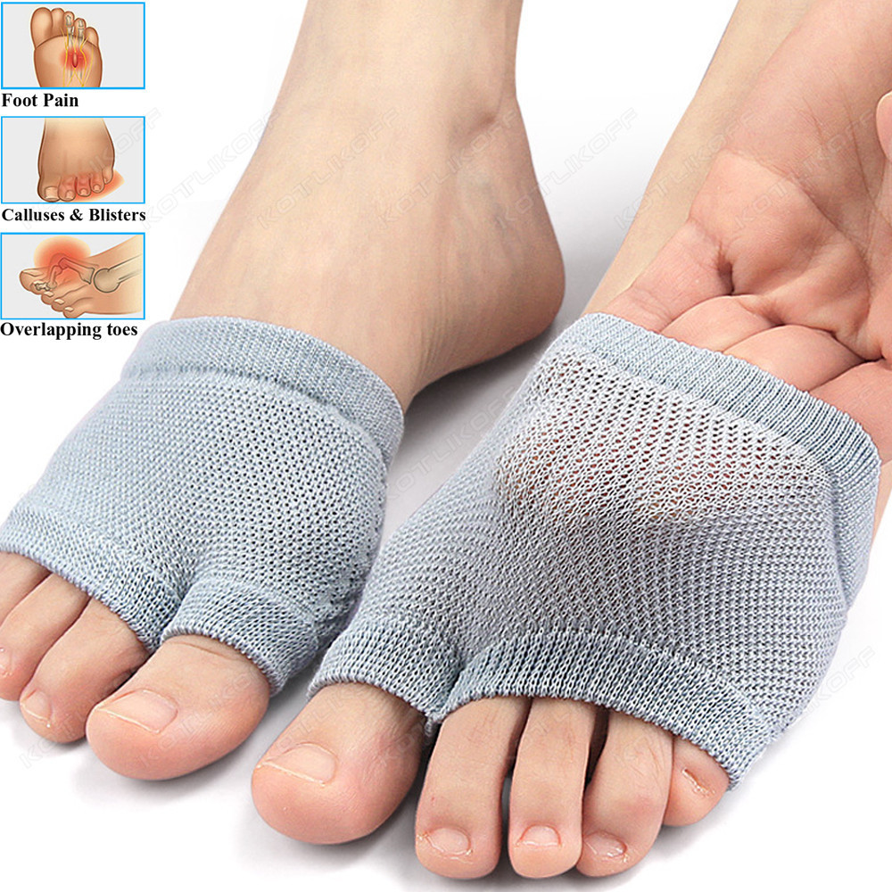 Women's Invisible Forefoot Half Cut Socks with Sponge Cushioning ...