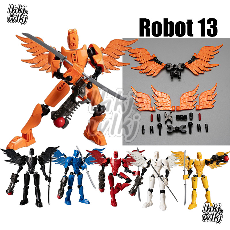 T13 New Lucky 13 Action Figure Dummy Robot 3D Titans Movable Joint Kid ...