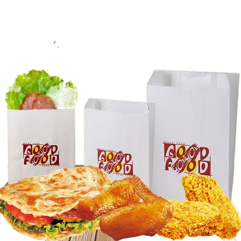 Oil-proof packaging paper bag fried chicken bag takeaway French fries ...