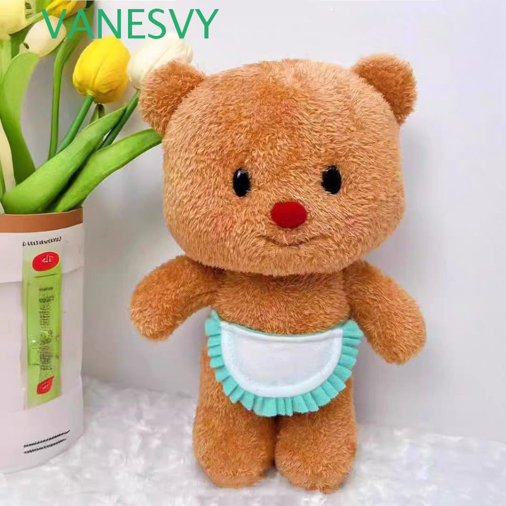 VANESVY Butter Bear Plush Toy, Butter Bear PP Cotton Bear Plush Stuffed ...