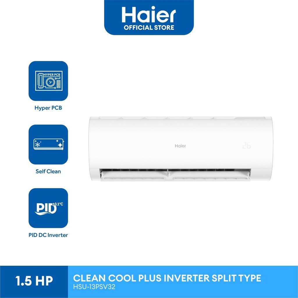 Haier HSU-13PSV32 1.5 HP Clean Cool Plus Inverter Split Type Aircon with Self Clean (NCR ...