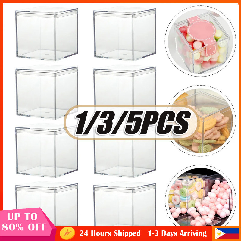 Square Transparent Box - Sweet Candy Storage Container - Mini Plastic ...