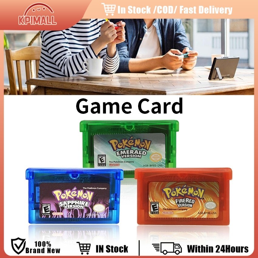 Pokemon Emerald / Fire Red / Sapphire Version Pokemon Game Card ...