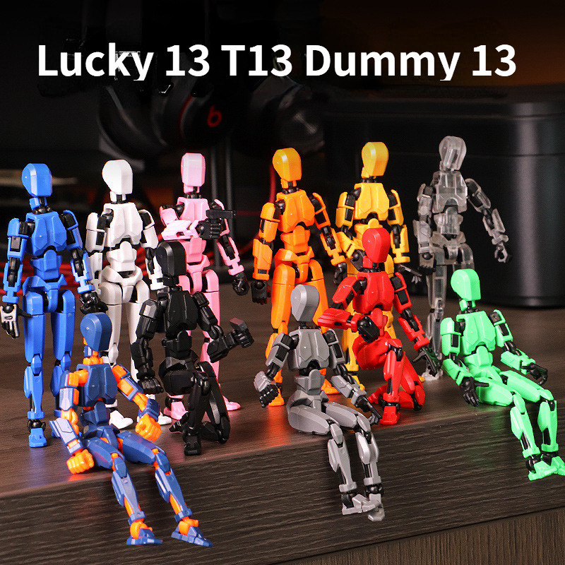 T13 3D Printing Lucky 13 Action Figure Dummy Robot13 Assembly Toys ...