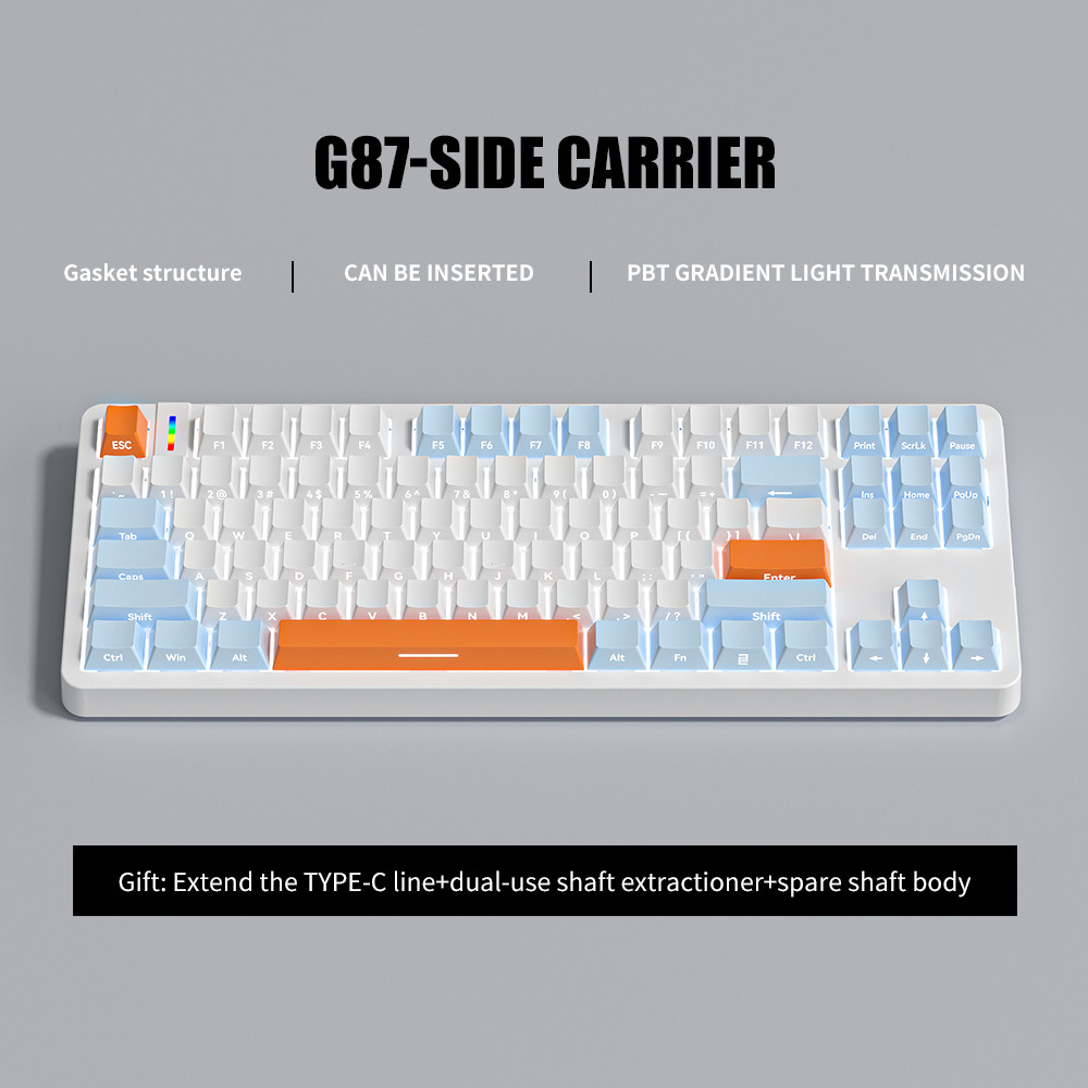 G87 RGB Mechanical Keyboard Hot-swappable Noah Silver Switch Gasket ...