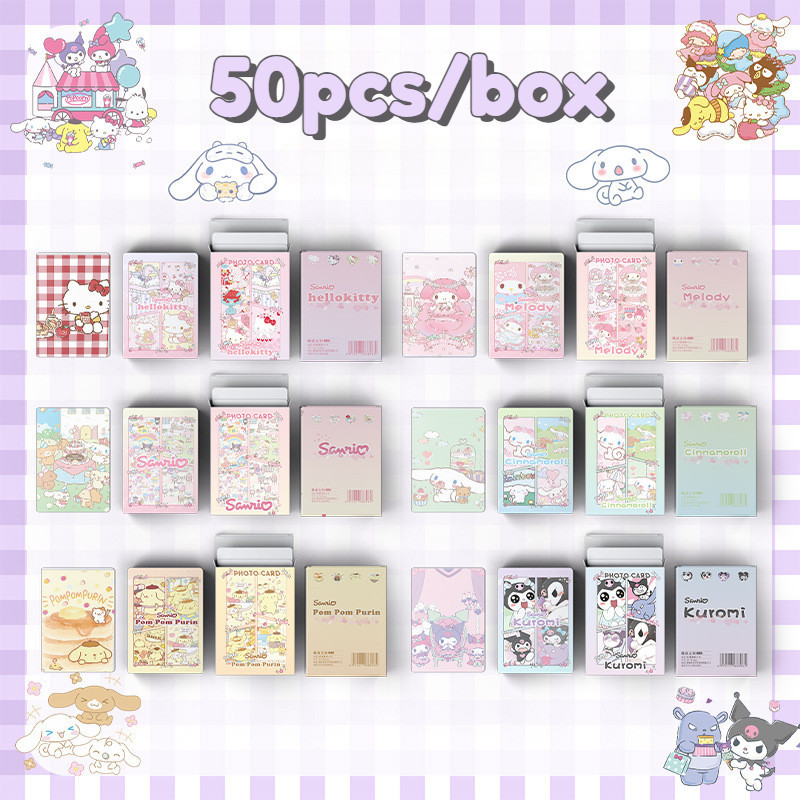 50pcs/set Sanrio Photocard Anime Characters Photo Cards Laser Lomo Card ...
