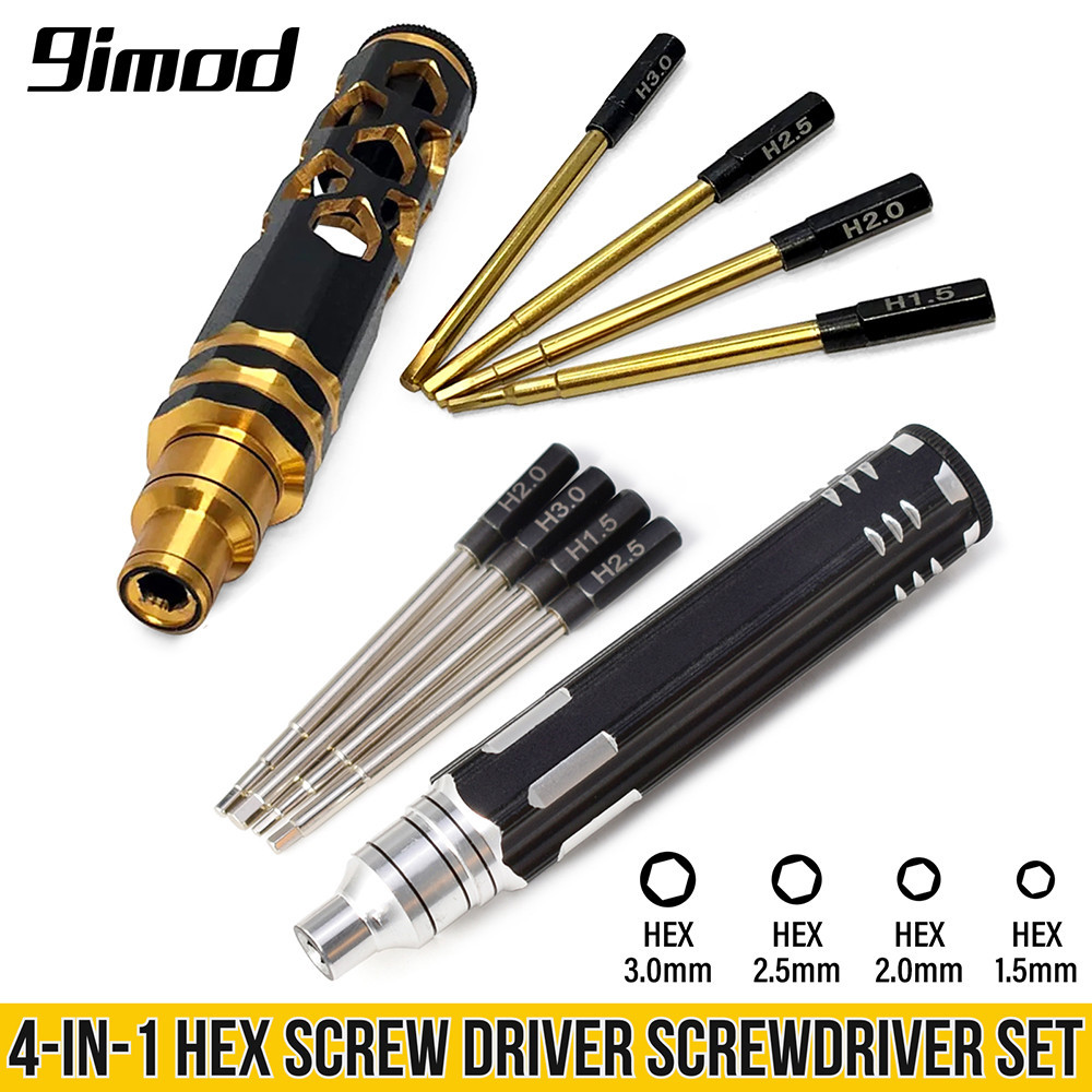 9IMOD RC Hex Driver Set 4-in-1 Hex Allen Screwdriver Kit 1.5mm 2.0mm 2 ...