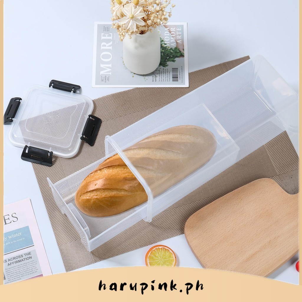 Bread Storage Container Loaf Bread Keeper with/without Tray Bread Box ...