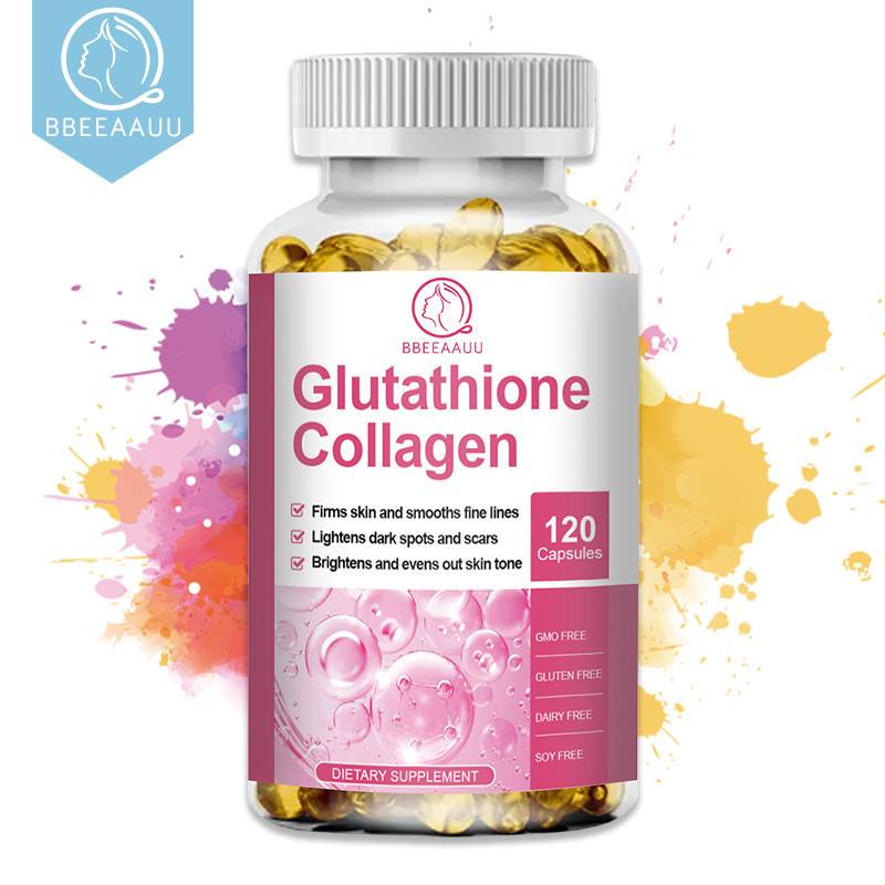 BBEEAAUU Glutathione Collagen Capsules WIth Vitamin C Anti-Aging ...