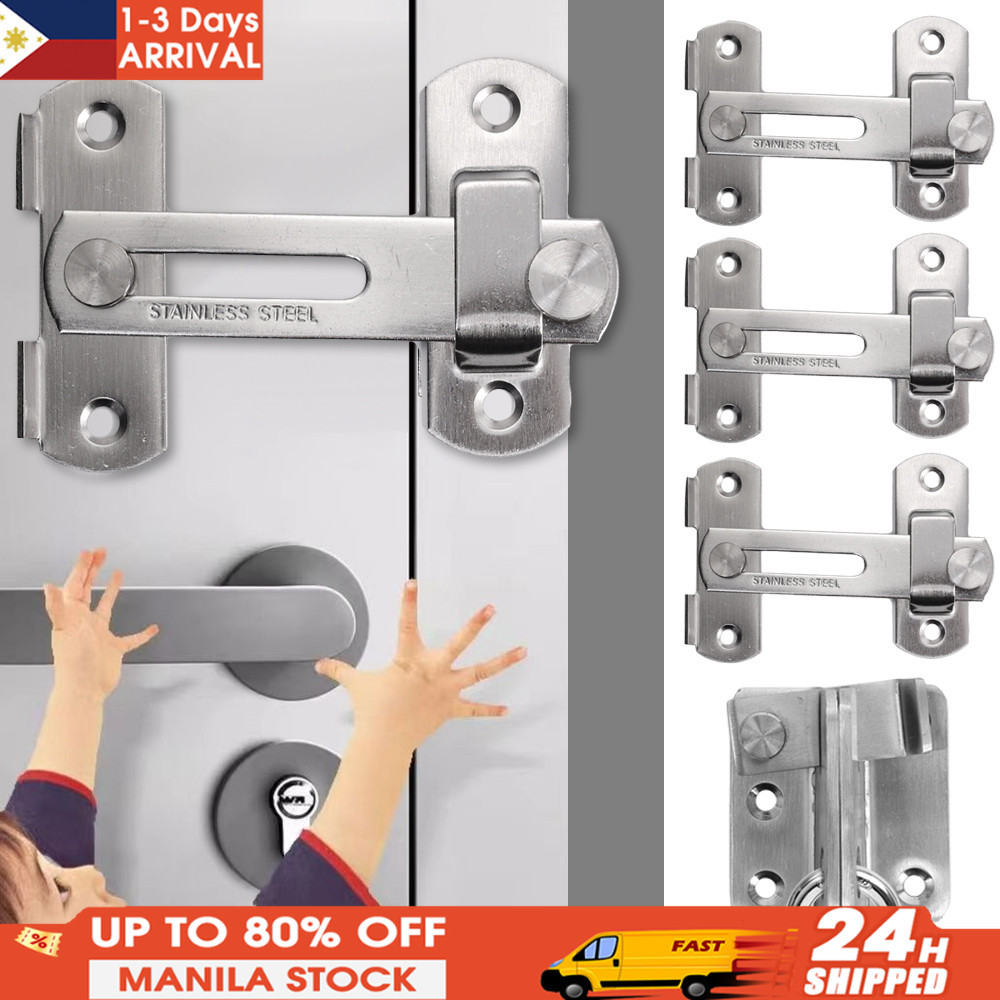 Stainless Steel Hasp Latch Lock - Integrated Sliding Door Lock Hardware ...