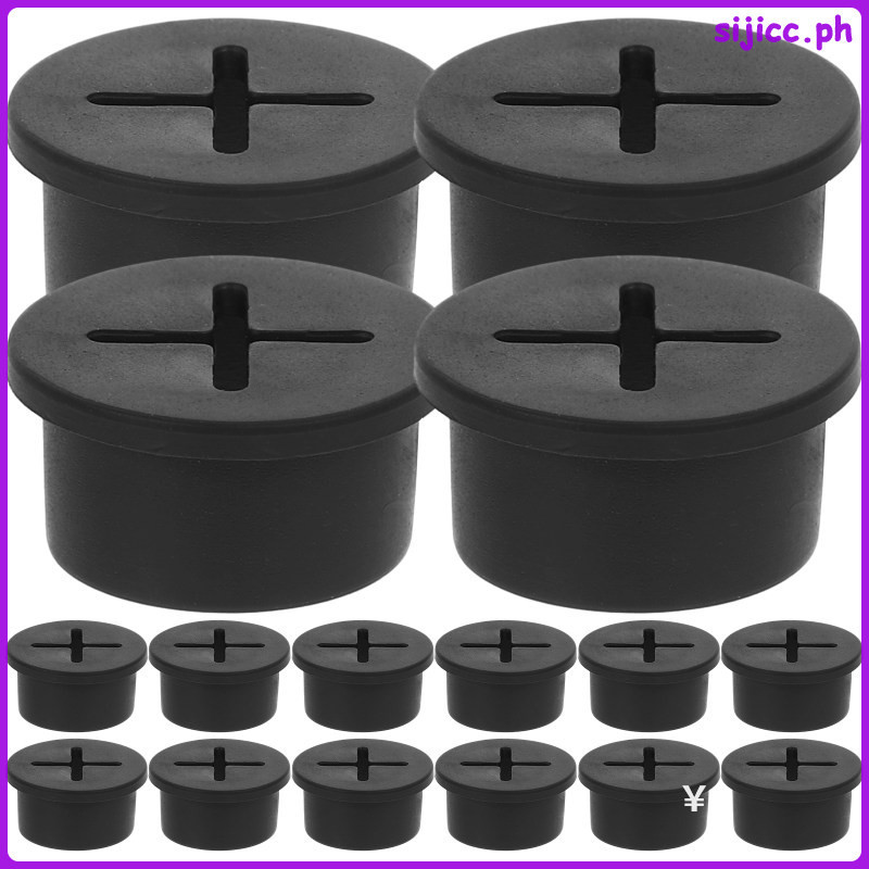 12 Pcs Wall Grommet Desk Wire Hole Insert Covers Rubber Cable Stopper ...
