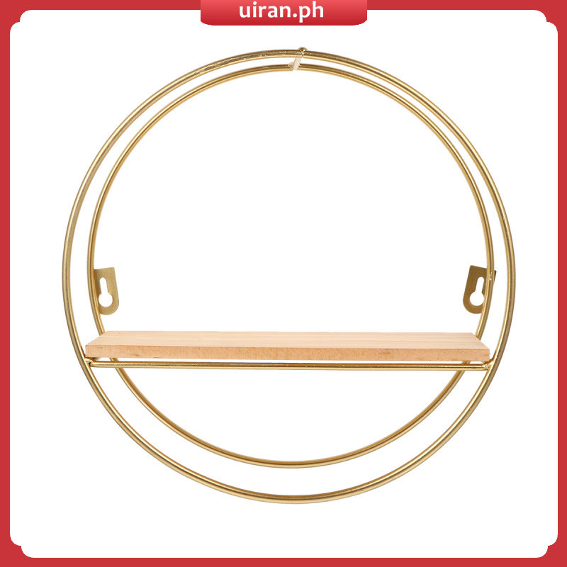 Nordic Style Wall Shelf Geometric Storage Rack Circular Round ...
