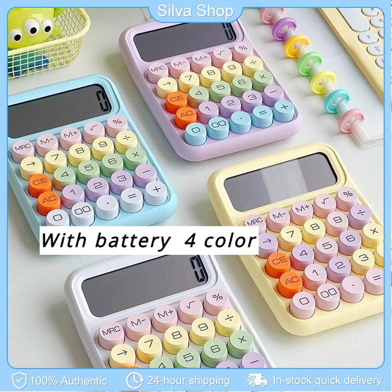 Ins Korean Dopamine Color Calculator 12 Digits Large Display Mechanical ...