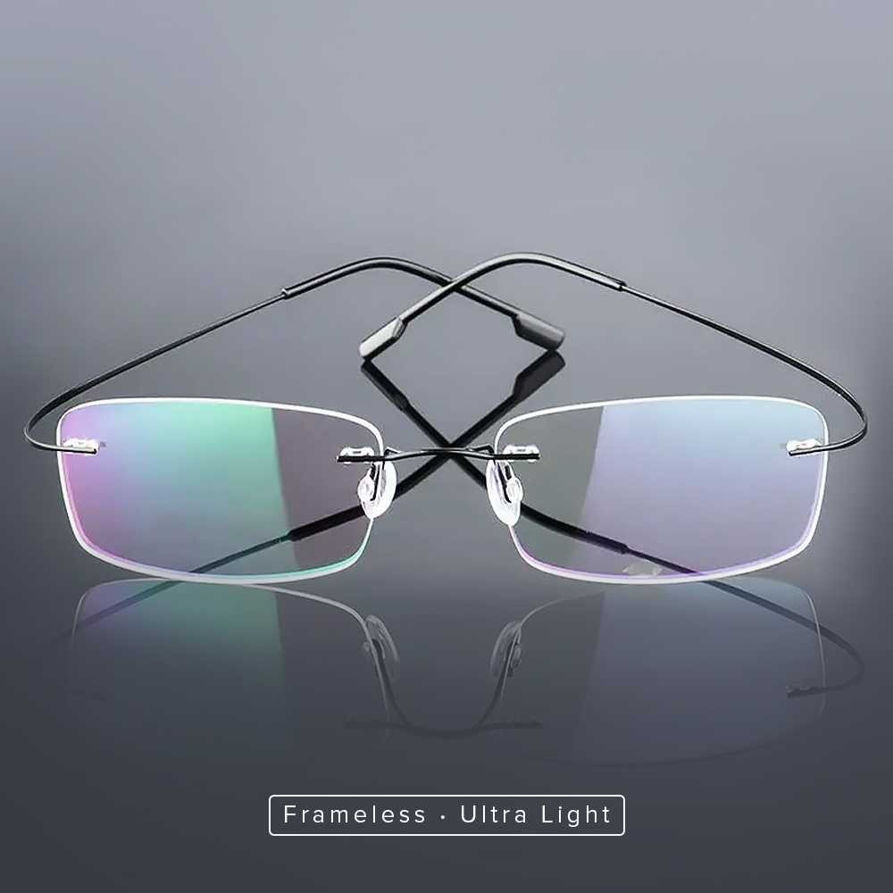 Ultra Light Rimless Titanium Rimless Glasses Frames | Shopee Philippines