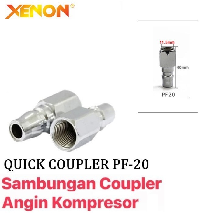 Xenon Air Compressor Hose Connection PF 20 Quick Coupler Plug XENON PF ...
