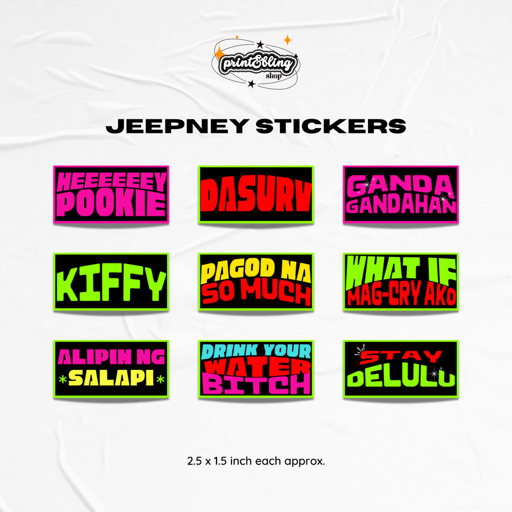 JEEPNEY STICKERS | Filipino Phrases Waterproof Sticker | What if mag ...