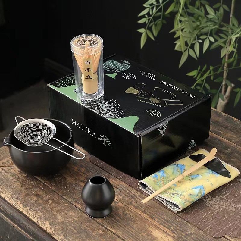【COD】4 and 7-Piece Matcha Gift Set Bamboo Matcha Stirring Spoon Ceramic ...