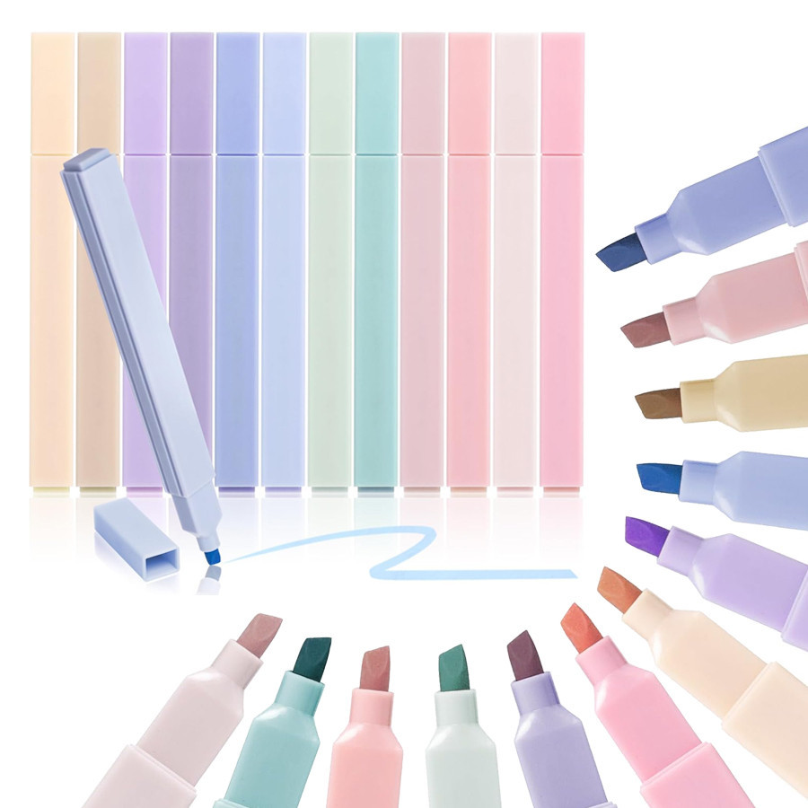 6pcs/set Pastel Color Highlighter Kawaii Stationery Color Marker School ...