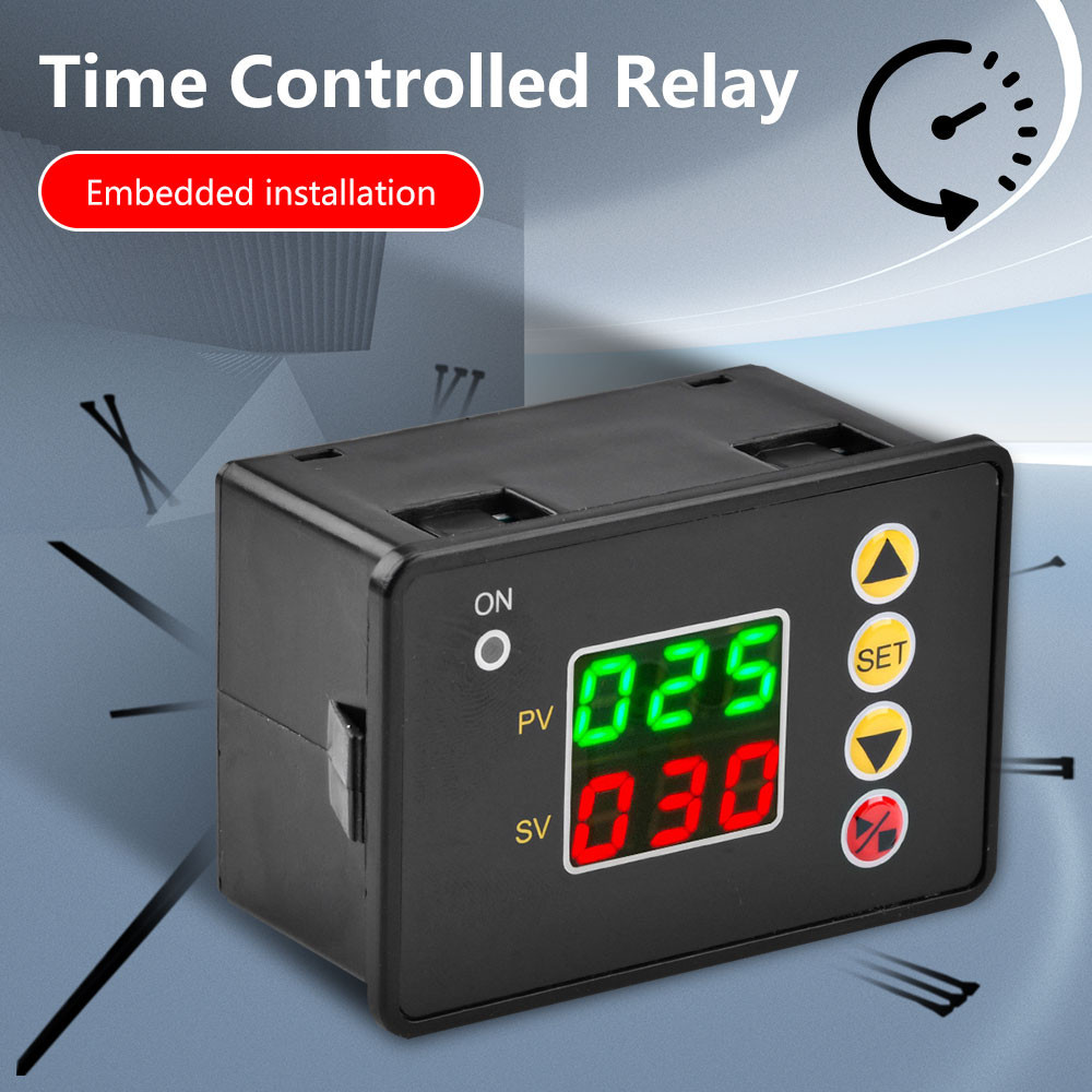 Occkic Delay Relay Module DC 12V 24V Timer Relay Digital Timer Cycle Delay Switch Module AC 220V ...