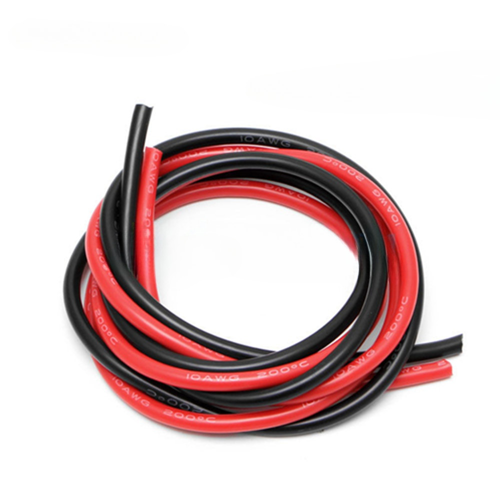 1Meter Red and 1Meter Black 10/12/14/16 Gauge AWG Electrical Wire ...