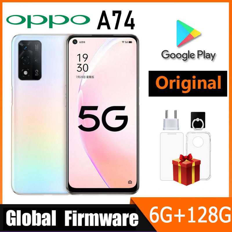 OPPO A74 5G mobile phones Global firmware Snapdragon 480 Dual SIM Camera 48.0MP 6GB RAM 128GB ...