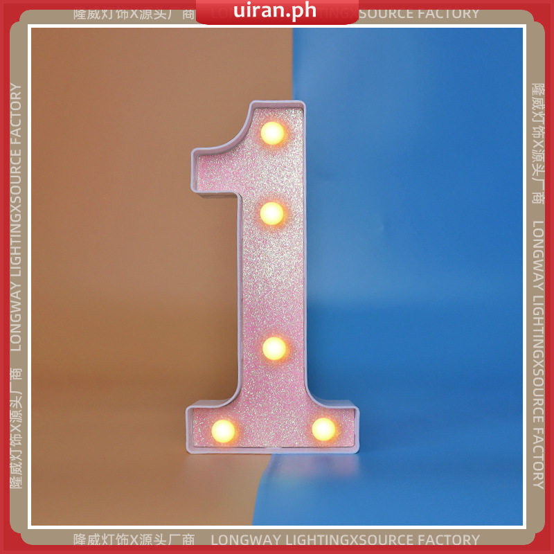 Lightted up Letter One Birthday Sign Numbers Letters Digital LED Decor ...