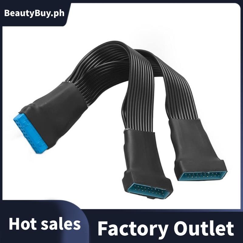 Motherboard USB 3.0 19PIN Header 1to2 Extension Splitter Cable 19Pin ...