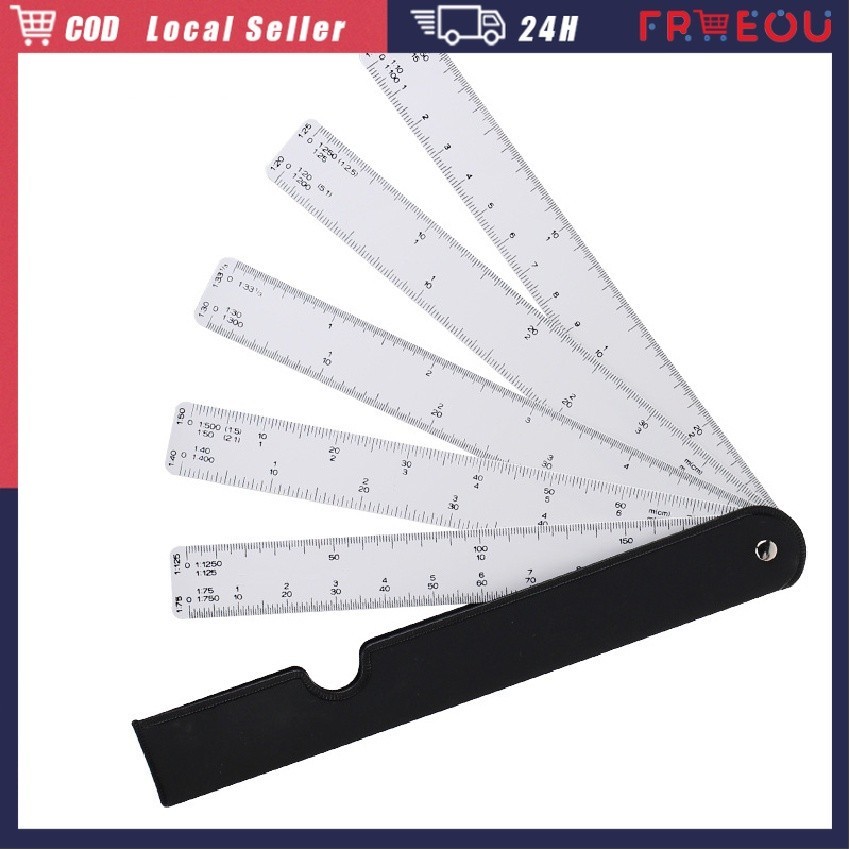 Interior Design Drawing Tool, Fan Scale Ruler with Multi Ratio Measure ...