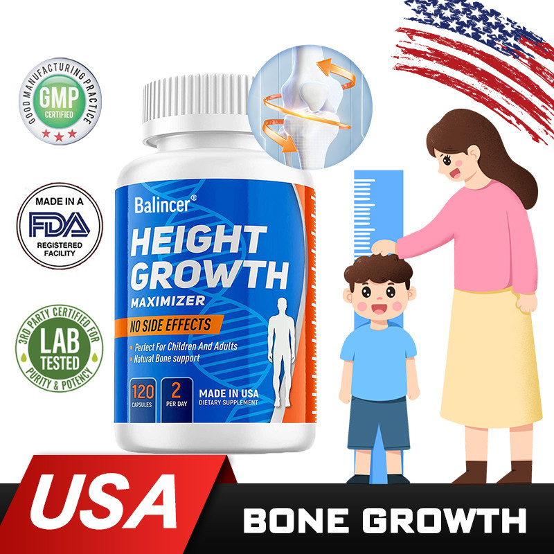 Height Growth Supplements - Calcium and Vitamin D3 - Bone Growth, Grow ...