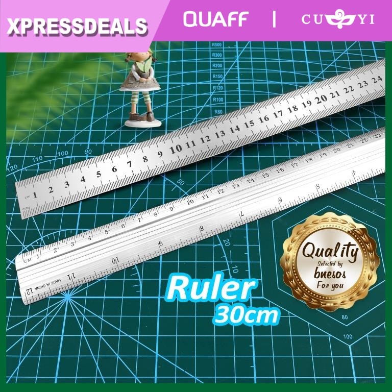 Metal Ruler 12 Inches | Aluminum Ruler 30cm Rulers Stationary School ...