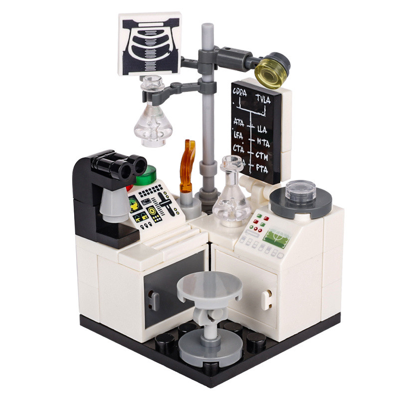 Moc Compatible Lego Science Lab Creative Plug-In Plastic Appliances ...