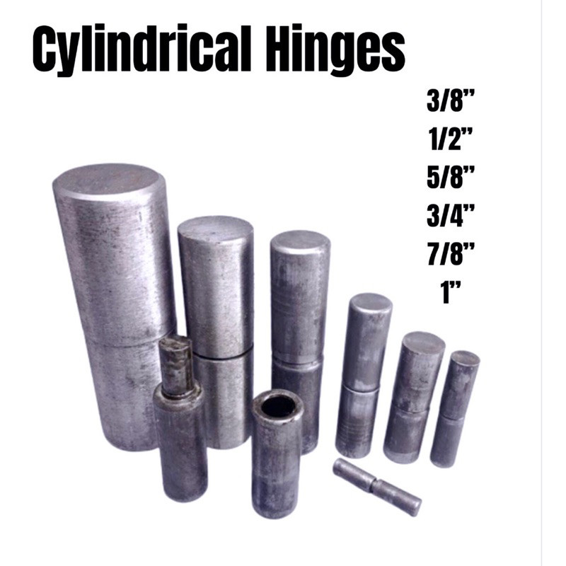 Cylindrical Hinges (per pcs) 3/8" 1/2" 5/8" 3/4" 1" steel Door ...