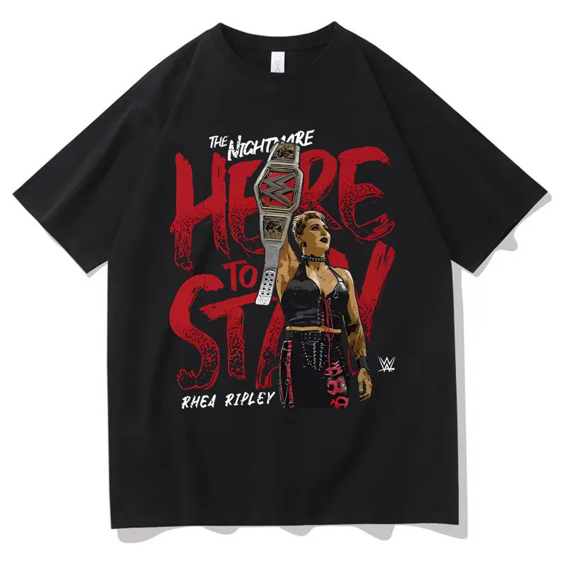 Wrestler Rhea Ripley Graphic T-shirt Men Women Casual Gothic Vintage ...