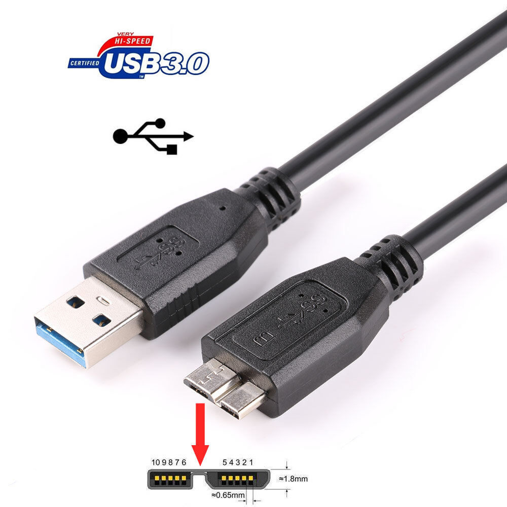 USB 3.0 Data Cable for Transcend StoreJet 25M3 Portable Hard Drive 1TB ...