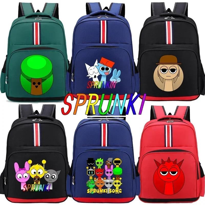 Sprunki cartoon backpack popular children's backpack British style ...