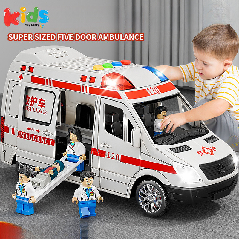 Children's Extra Large Ambulance Toy Fully Openable Doors Ambulance ...