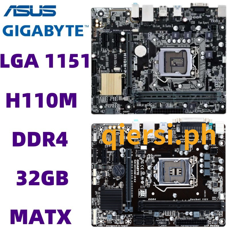 ASUS GIGABYTE Almost brand new LGA-1151-pin H110M-DS2/H110M-S2/H110M-DS2V/H110M-K/H110M-F/DDR4 ...