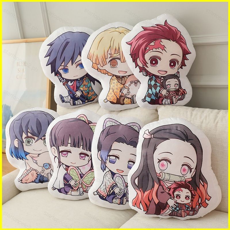 ST2 Anime Demon Slayer Throwing Pillow Cushion Plush Bag Pendant Doll ...