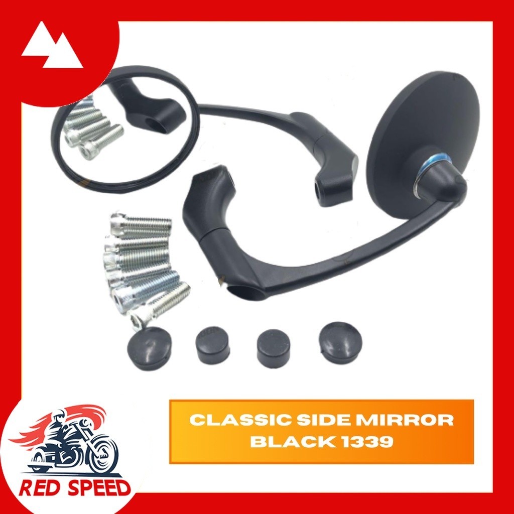 CLASSIC SIDE MIRROR BLACK 1339 [RED SPEED] | Shopee Philippines