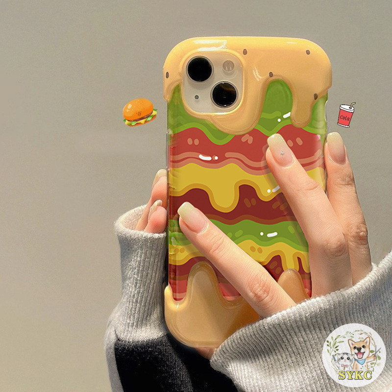 Ins Creative Delicious Three-Dimensional Burger Apple 13 Phone Case ...