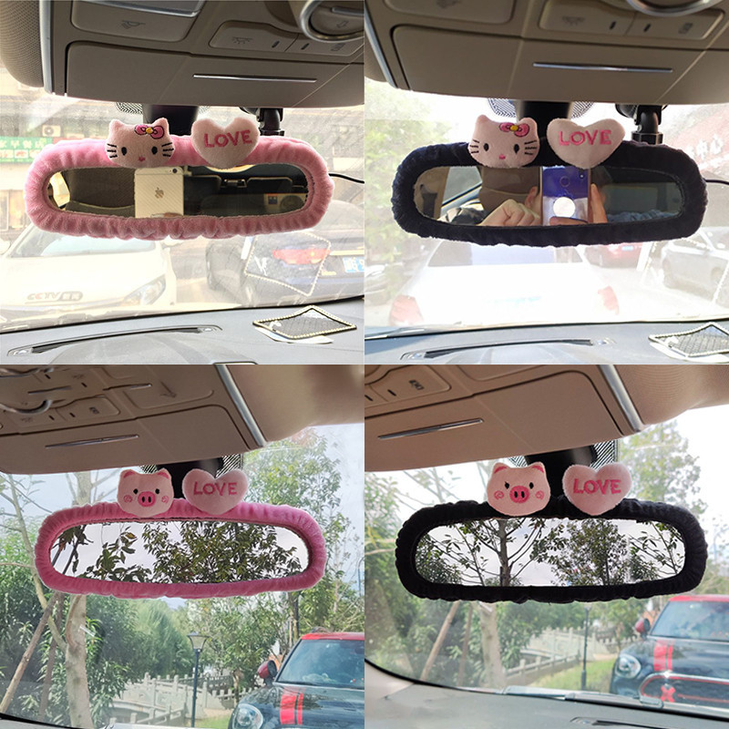 Sanrio Hello Kitty Car Rearview Mirror Cover Kawaii Lovely Character ...