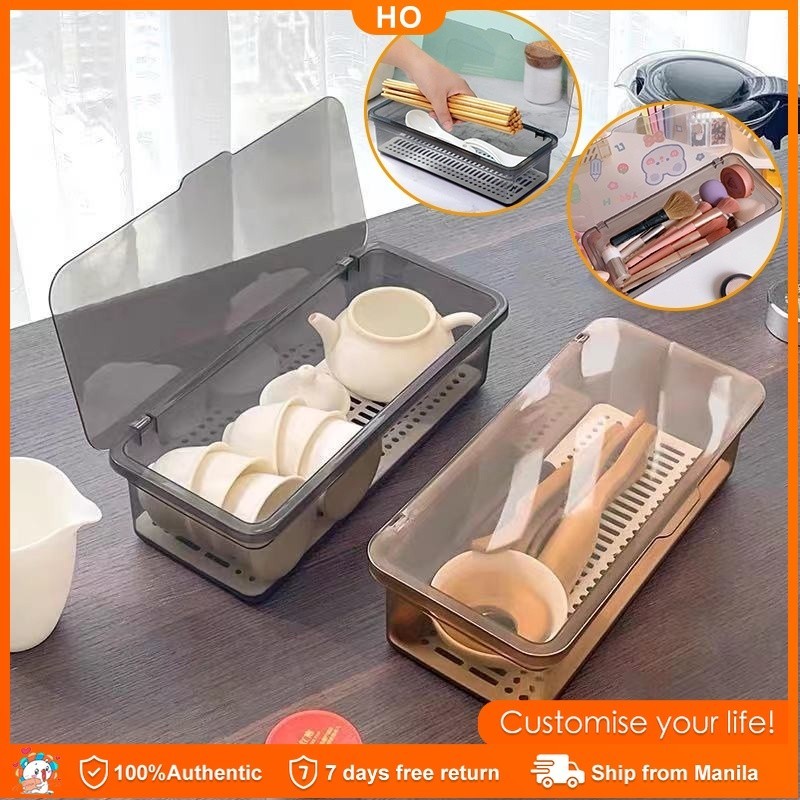 Lid Cutlery Spoon & Fork Organiser Kitchen Utensils Beauty ...