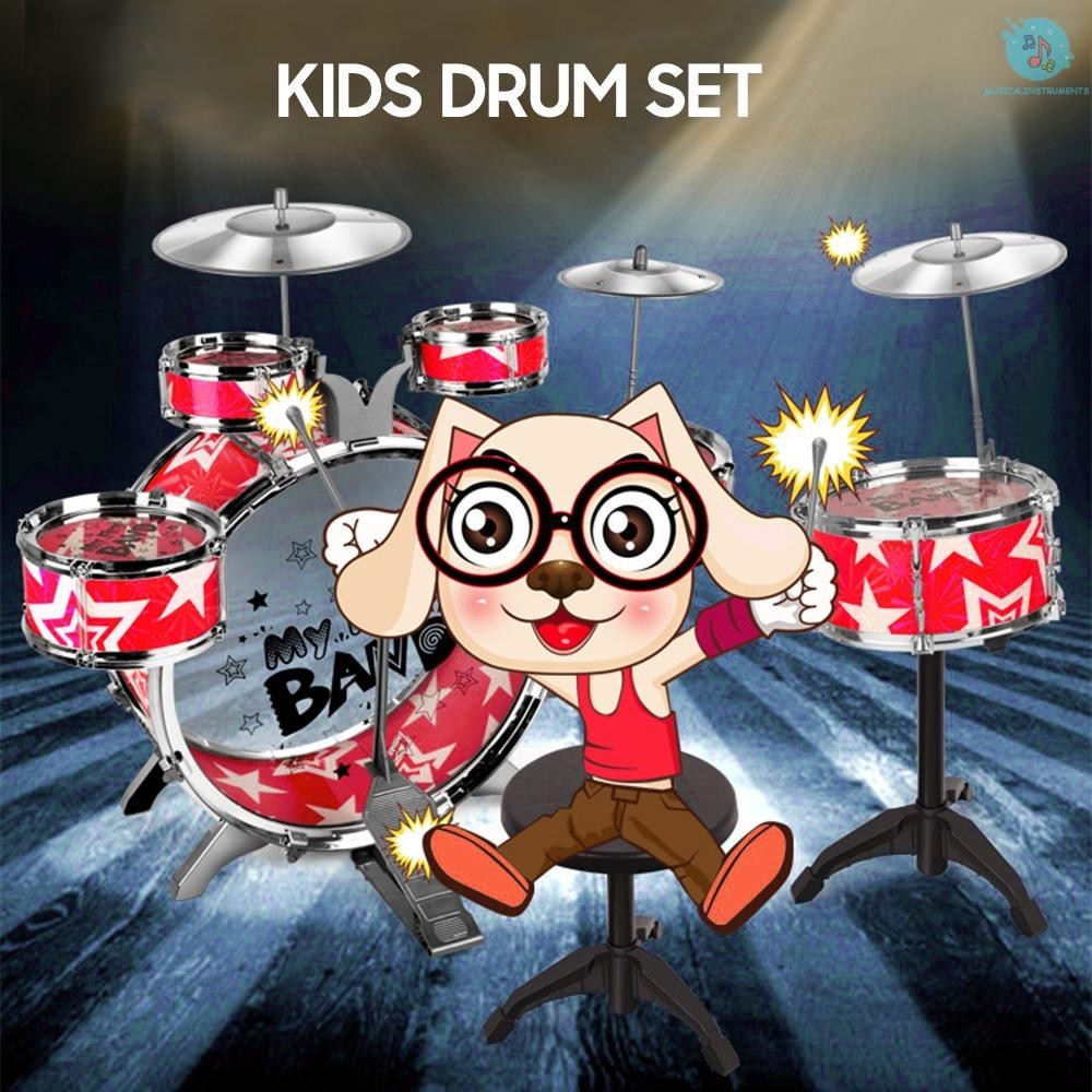 ⚡️Local shipping⚡️ 6-Piece Kids Drum Set Drum Kit Jazz Drum Set with ...